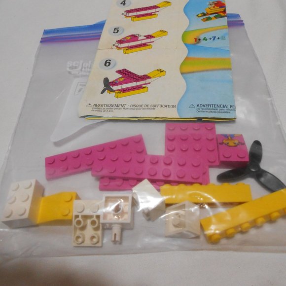 Lego | Toys | Vtg Set Complete Legos For Beginners Airplane W Sheet In ...
